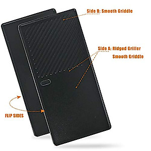 Uniflasy Grill Parts for Charbroil Advantage 463343015, 463344015, 463344116, Kenmore, Broil King Gas Grills G467-0002-W1 Grates and Griddle Replacement, 16 15/16" Cast Iron Cooking Grids, 3-Pack