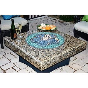 Hiland AWS-RND22 Fire Pit Glass 22" Wind Screen, Small, Clear