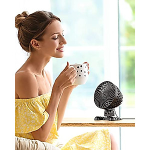 AaoLin USB Desk Fan, Table Fan with CVT Variable Speeds, Quiet Portable, Desktop Mini Personal Fan for Room, Home, Office