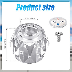 Shower Faucet Handle Replacement, Shower Knob Kit Hot and Cold Bathroom Faucet Knobs Replacement Bathtub Knobs for Delta Peerless