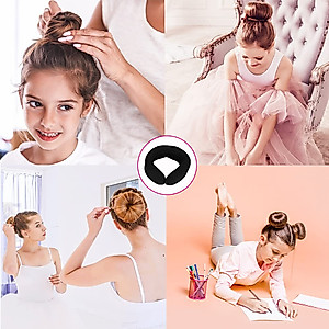 6 Pcs Bun Maker - Foam Sponge Donuts, Magic Twister Easy Snap-and-Roll Tool, Hair Accessories for Women