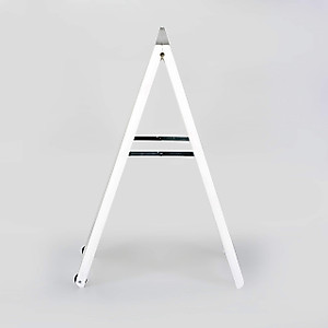 M&T Displays Street SignPro Board, White 24x36 Inch Weatherproof Sandwich Board A-Frame Sidewalk Curb Sign Holder Folding Portable Double Sided Advertising Display for Restaurant Cafe