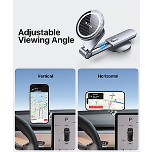 andobil Tesla Phone Mount for Model 3 Model Y [Powerful Magnet, No Residue Adhesive] Stable Tesla Magsafe Phone Holder, Tesla Model 3 Accessories, Tesla Model Y Accessories 2024, Fits for iPhone & All