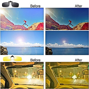 Simida Polarized Clip-on Sunglasses Anti-Glare Driving Glasses for Prescription Glasses