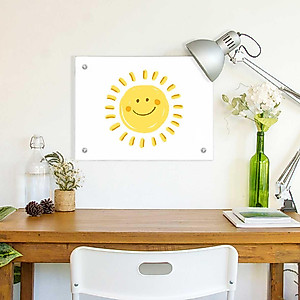 TORASO Glass Whiteboard, Dry Erase White Board, 12" x 16" Small Glass White Board for Home Kitchen, Office, Frameless, Brilliance White(Glass BB-WH-3040)