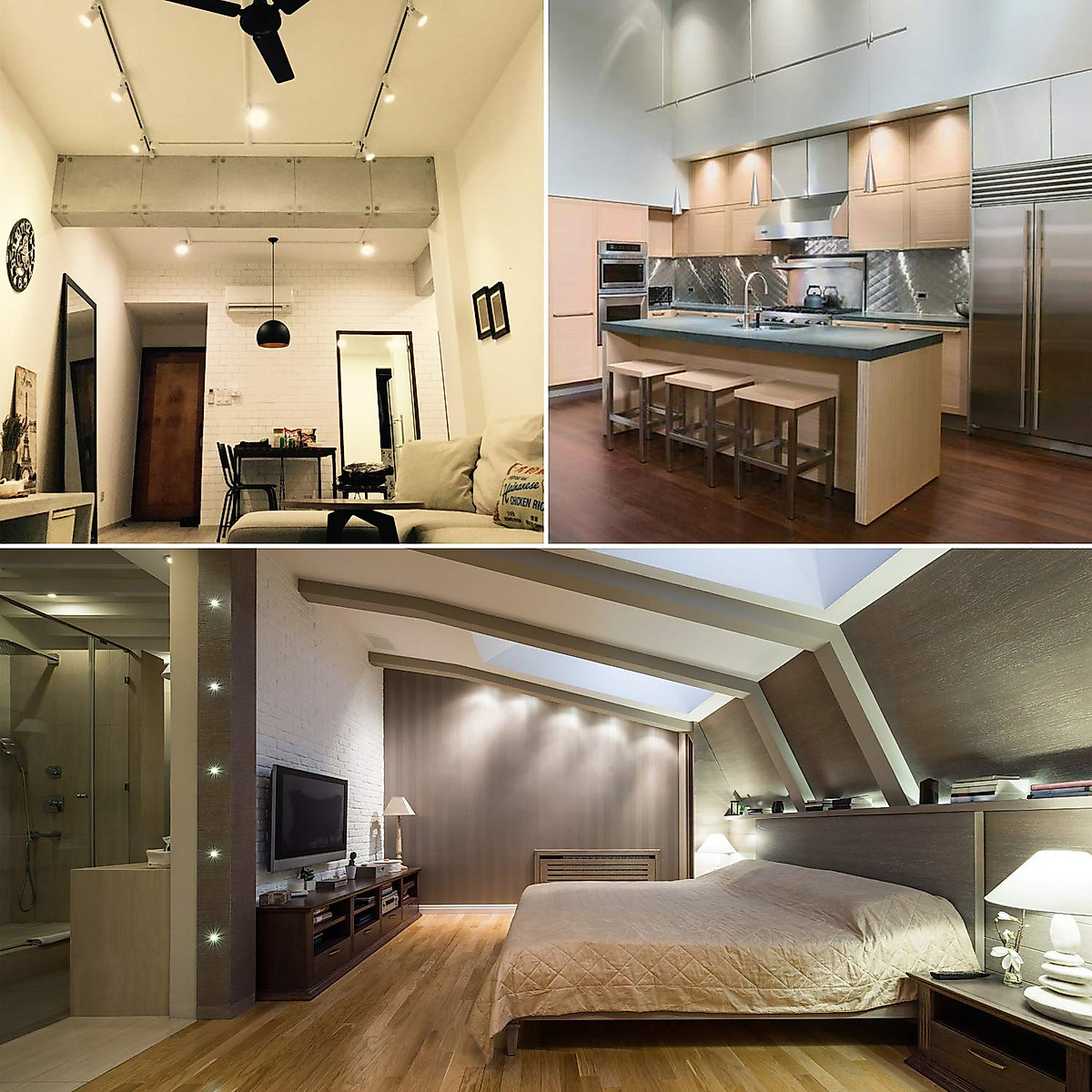 LUXRITE MR16 GU10 LED Bulbs Dimmable, 50W Halogen Equivalent, 4000K Cool White, 500 Lumens, 120V Spotlight LED Bulb GU10, Enclosed Fixture Rated, Perfect for Landscape or Home Lighting (6 Pack)