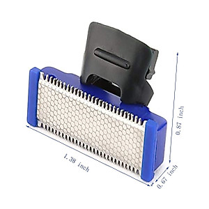 Replacement Head for Old Version of Microtouch Solo Mens Shaver Electric Micro Trimmer (3 Razor Blade & 1 Clean Brush & 1 USB Charger Cable)