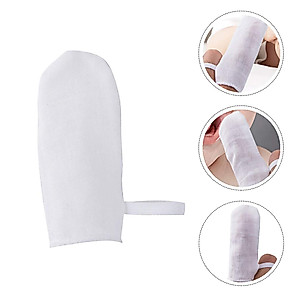 Healifty 18pcs Teeth Gauze Infant Finger Clean Oral Toothbrush Infant Mouth Cleaner Cotton Gauze Elastic Finger cot for 0-36 Months White