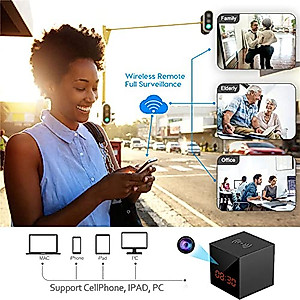 LIZVIE Hidden Camera Clock Wireless Charger Unobtrusive Spy Camera Clock Enhanced 1080p HD Picture, Seurity Camera, Night Vision, Live Video, Wireless Charger