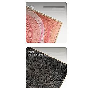 Wusan Purple Rugs with Gold Design Marble Carpets for Living Room Bedroom Velvet Crystal Doormats Throw Rugs Floor Pad Modern Art Decor, 19.7 in x 31.5 in