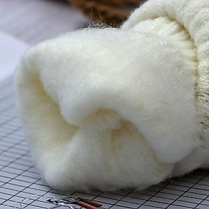 Eseres Beige Gloves for Women Warm Gloves Unisex Knitted Warm Gloves for Women Touch Screen Fleece Lined Stretchy Mittens Women - Beige