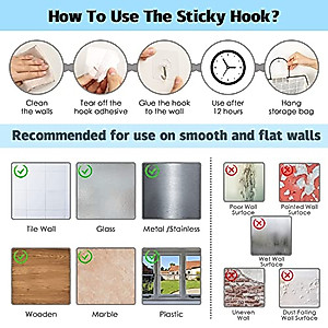 FJZZ Wall Hanging Storage Bag with Pockets, Upgrade Large Multifunctional Linen Cotton Wall Mounted Sundries Organizer for Hanging in Entryway, Dormitory,Bedroom,Bathroom-Sticky Hook Included