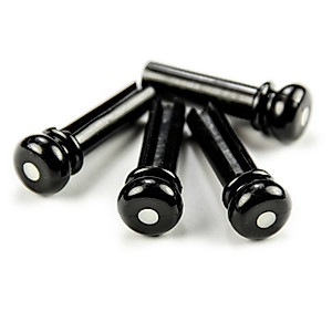 AllPart Slotted Acoustic Bass Bridge Pins Black