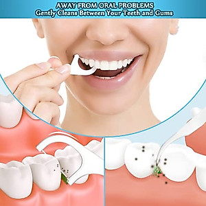 XANGNIER Portable Floss Dispenser,4 Pack Dental Floss Picks Dispenser,Dental Floss Portable Case,Automatic Floss Organizer for Women Men Teeth Cleaning