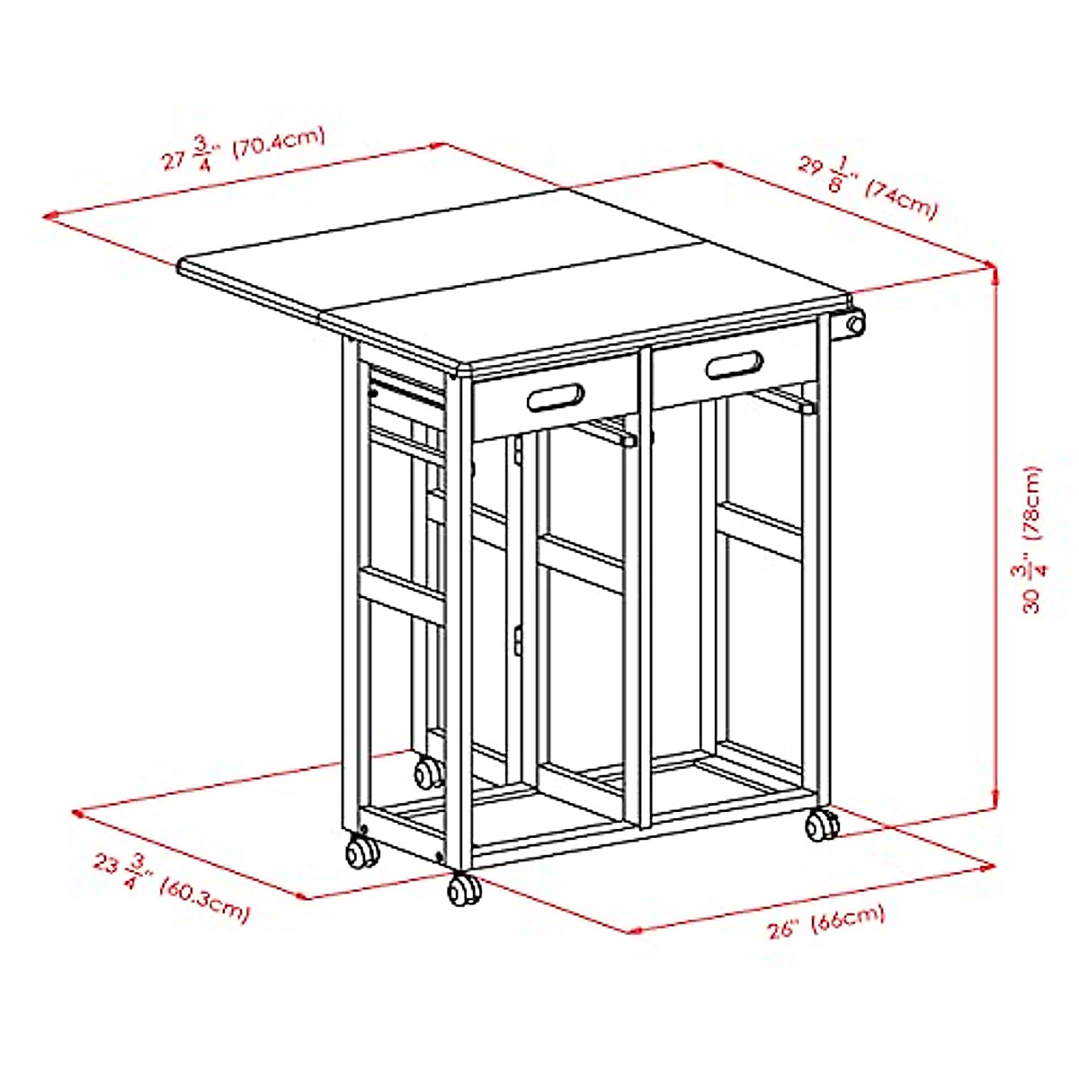 Winsome Wood Suzanne Kitchen, Square, Natural, Beech