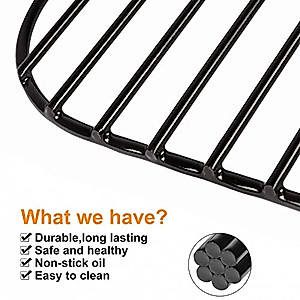 Hisencn Grill Replacement Parts for Expert Grill 3 Burner Walmart XG10-101-002-02, Porcelian Steel Cooking Grate and Heat Plates for Walmart Expert Grill Parts