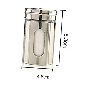 Seasoning Bottle Glass Sauce Bottles Stainless Steel Shaker Seasoning Containers Organiser Silver Pepper Shaker Seasoning Storage Box Condiment Bottle Castor Barbecue Sealed Jar