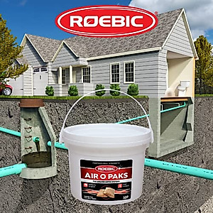 Roebic AOP Air-O-Paks for Aerated Septic Systems, Dissolves in Water to Degrade Grease, Proteins, Soaps and Chemicals, Contains Four 8-Ounce Packets, 8 Ounce