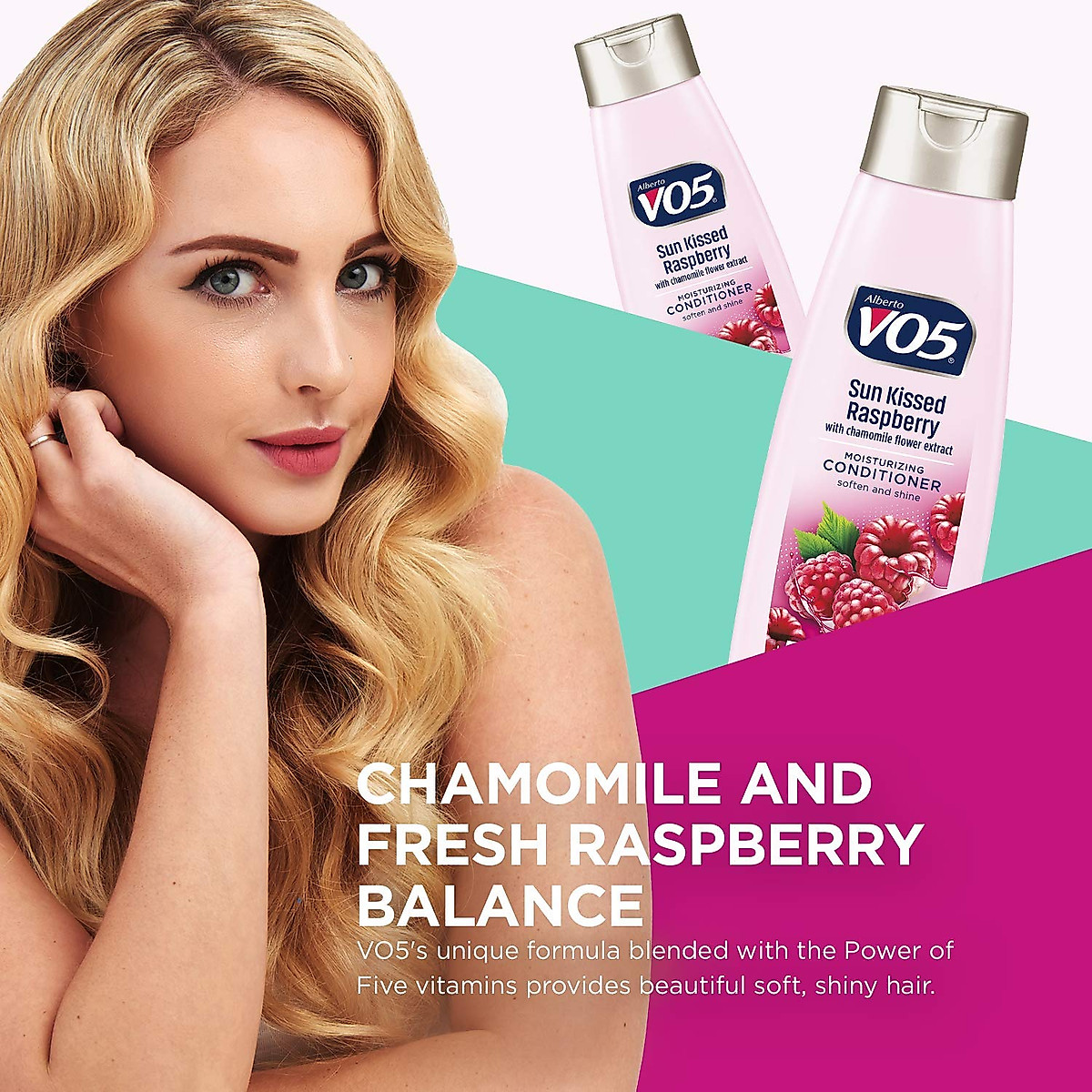 Alberto VO5 Herbal Escapes Sun Kissed Raspberry Balancing Conditioner for Unisex, 12.5 Ounce (U-HC-8697)
