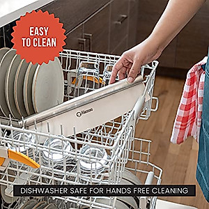 Chef Pomodoro Pizza Cutter Rocker Knife with Protective Cover, Multipurpose 14 Inch Mezzaluna Chopper with Super Sharp Stainless Steel Blade, Blade Cover, Premium Pizza Accessories Dishwasher Safe