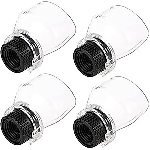 Bestgle 4 pcs Rotary Tool Shield Attachment, Safety Protective Cover Transparent Cover Shield Kit Accessories Wood Metal Cutting Sanding Polishing for Rotary Grinder
