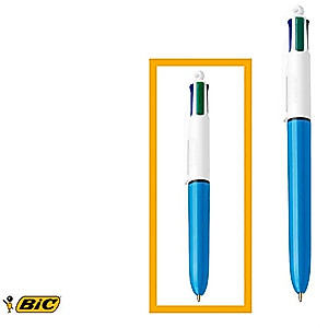 BIC 4-Color Mini Ballpoint Pen, Medium Point (1.0mm), Assorted Inks, 2-Count