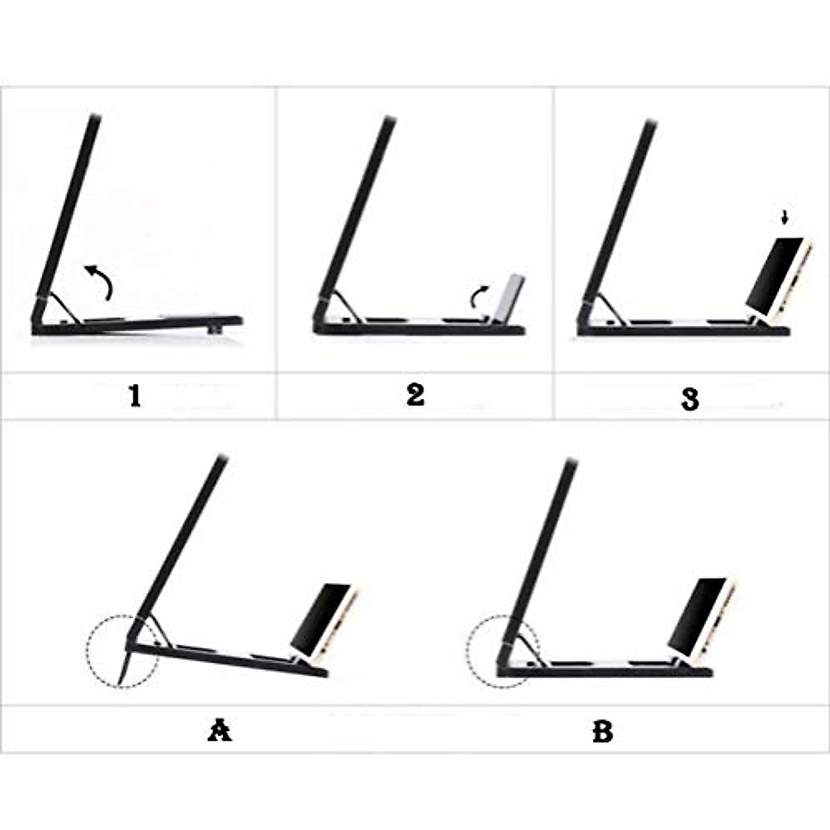 Anti-Radiation Phone Screen Magnifier Cellphone Projector HD 3D Movie Watching Holder, Make Your Mobile Phone Screen Turn into Pad Screen, Watch Video More Comfortable (Black)