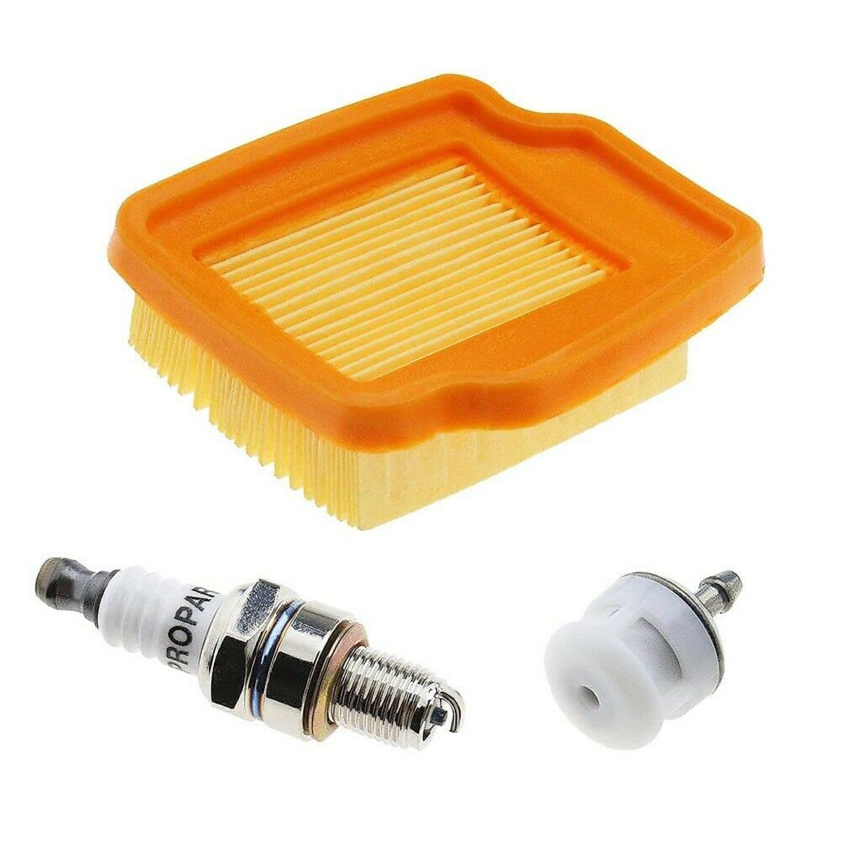 Air Fuel Filter Spark Plug Kit for Stihl KM94 KM94R KM94RC SP92 Replacement, Lawn Mower Parts 4 Pcs