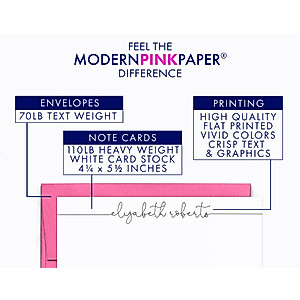 Personalized Stationery for Women, Modern Stationary for Women, FLAT OR FOLDED Note Cards with Envelopes, Your Choice of Colors and Quantity