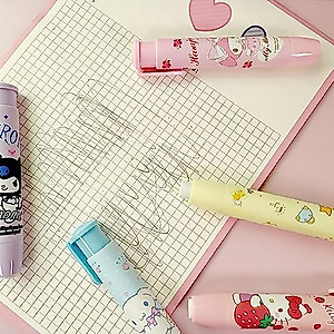 5Pcs Cute Erasers for Kids Retractable Pencil Erasers for Pencils Kawaii Eraser Fun Erasers Back to School Supplies Kid Party Favors Gift, Suitable for Children Over 6 Years Old