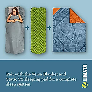 Klymit Nest Sleeping Bag Liner, Warm Weather Sleeping Bag Insert, Gray, XL