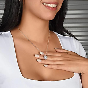 To My Daughter Believe In Yourself Love Knot Necklace Father Daughter Gifts From Dad, Daughter Birthday Card Gift Jewelry Pendent Necklace with Message Card, Metal, Cubic Zirconia