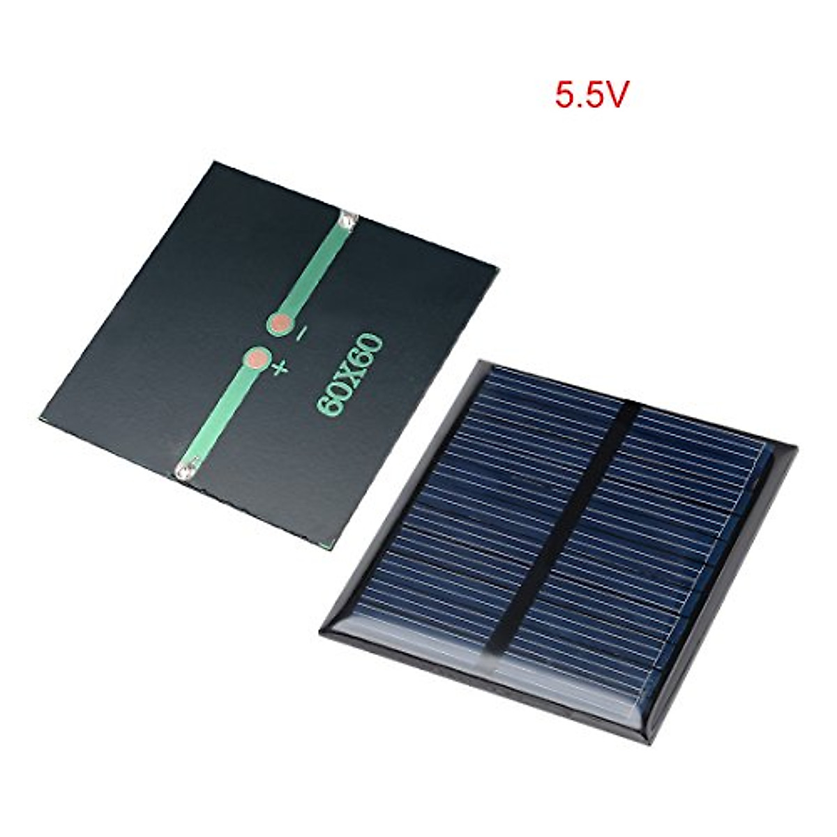 uxcell 5Pcs 5.5V 60mA Poly Mini Solar Cell Panel Module DIY for Light Toys Charger 60mm x 60mm