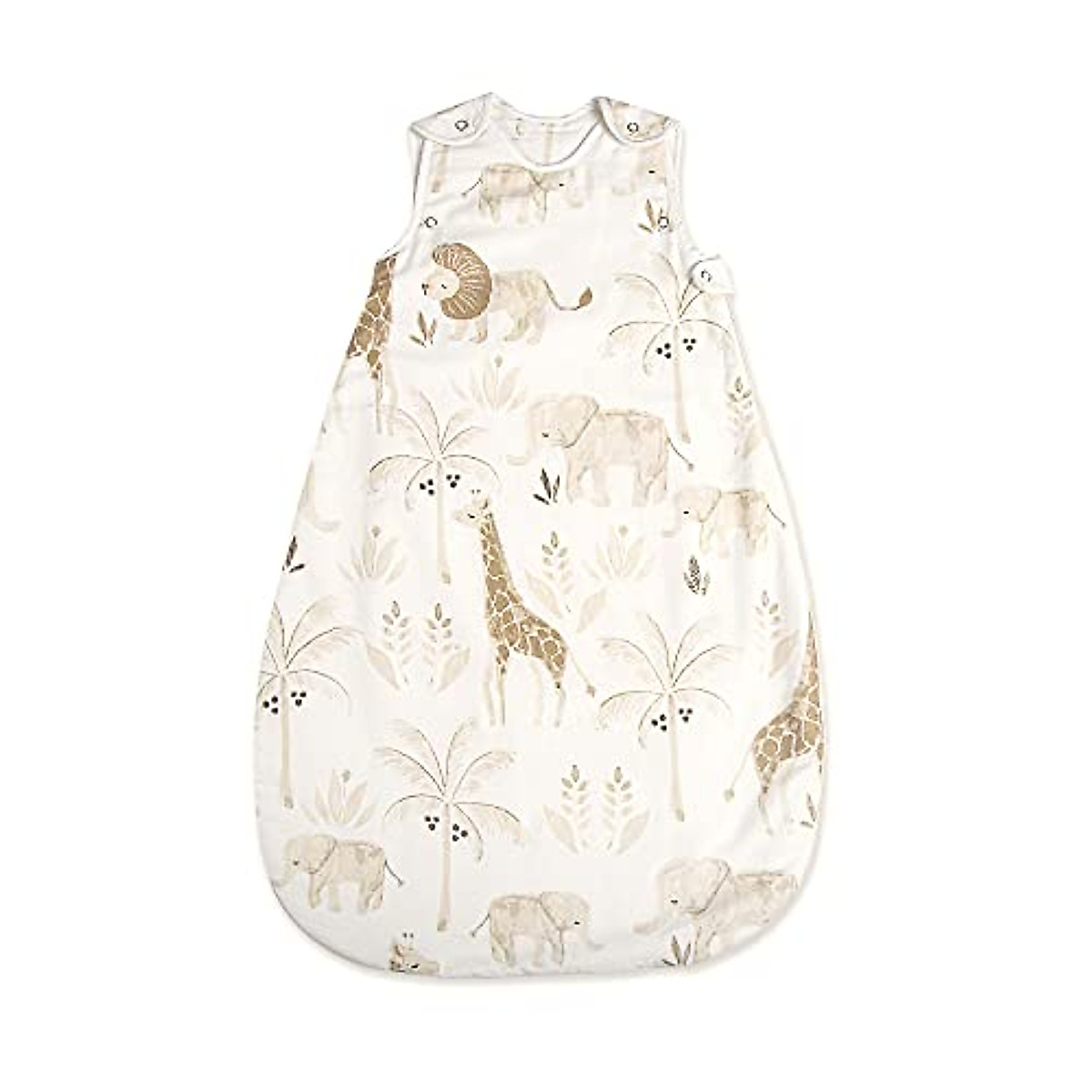 Crane Baby Wearable Blanket, Wearable Soft Cotton Baby Blanket for Boys and Girls 0-9 Months, Safari Animal, 19”w x 30”h