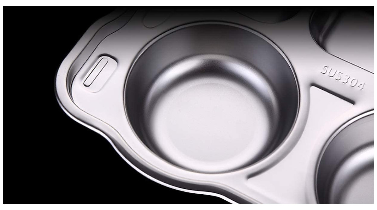 Kids Food Tray - Fun Car Shape Stainless Steel Divided Plate, BPA-Free