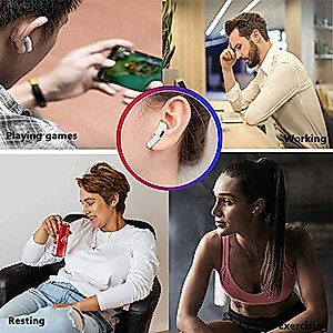 Bluetooth Earbuds for iOS & Android Phones, Bluetooth 5.0 in-Ear Headphones with Extra Bass, Built-in Mic, Touch Control, USB Charging Case, 30hr Battery Earphones, Waterproof for Sport