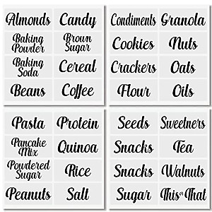 mDesign Small Plastic Kitchen Storage Container Bin, Handles for Organization in Pantry, Cabinet, Refrigerator, Freezer - Hold Food, Drink, Snacks, Prism Collection, Includes 2 Bins, 32 Labels, Clear