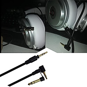 Sqrmekoko Replacement Extension Aux Auxiliary Audio Cord Cable Wire for Beats by Dr Dre Pro/Detox Edition Headphones(Black)