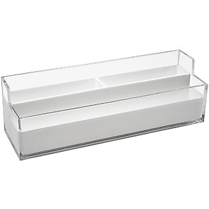 Sorbus Acrylic Desk Organizers Set – 3-Piece, Includes Desk Organizer Caddy, Memo Tray and Pen Cup, Modern Desk Accessories Organizer Great for Home or Office, White Clear (Desk Organizer Set)