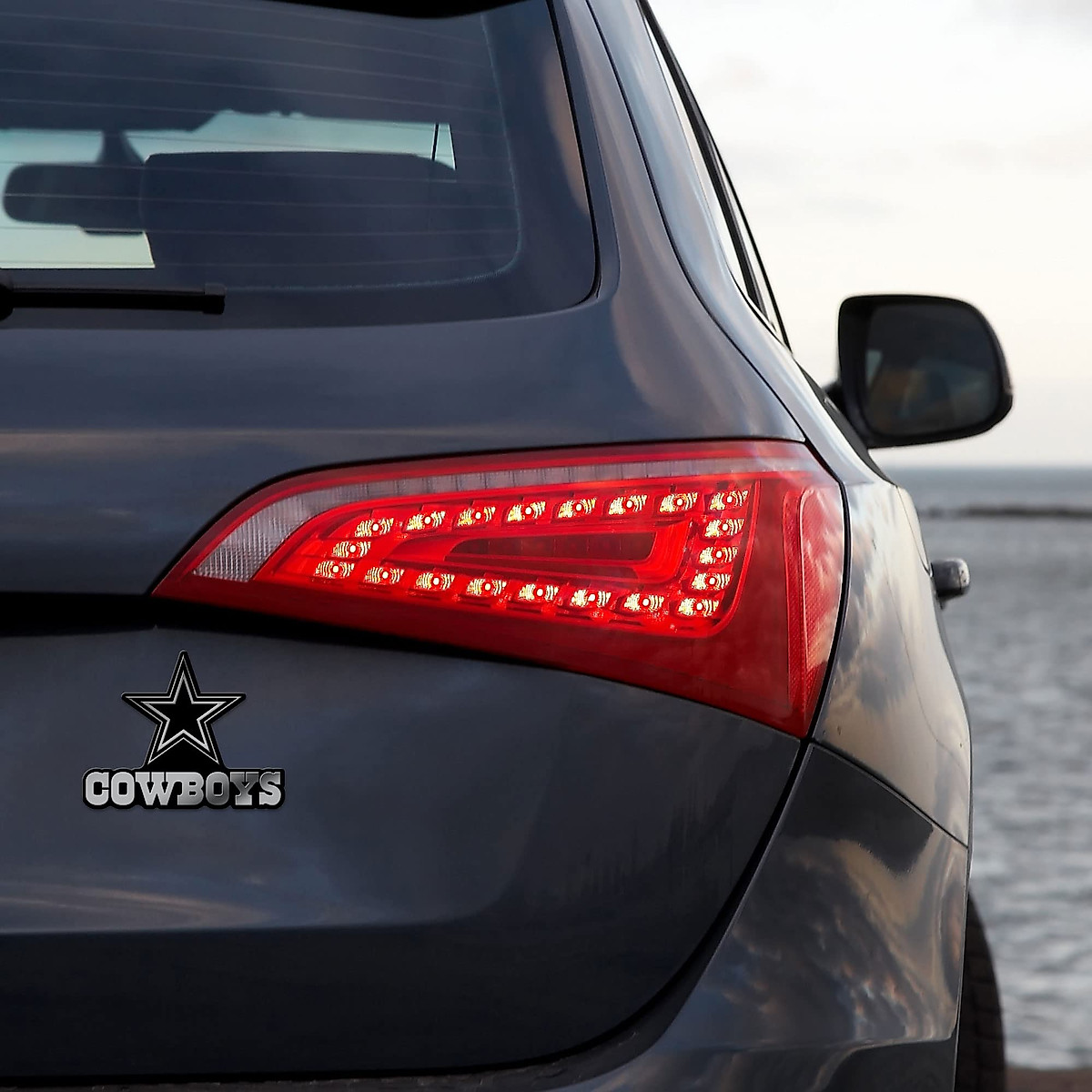 Rico Industries NFL Dallas Cowboys Chrome Finished Auto Emblem 3D Sticker, Silver