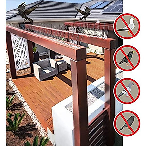 Aspectek Stainless Steel Pre-Assembled Bird Spikes 10 Feet (3 Meters), Bird Deterrent Kit with Transparent Silicone Glue