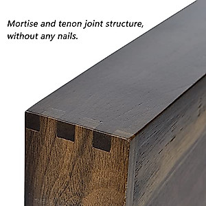 KINGCRAFT 28 x 15 inches Extra Large Wood Trays for Ottoman with Handles FSC Natural Handmade Black Walnut Serving Tray Vintage Decorative Platters for Oversized Ottoman Kitchen