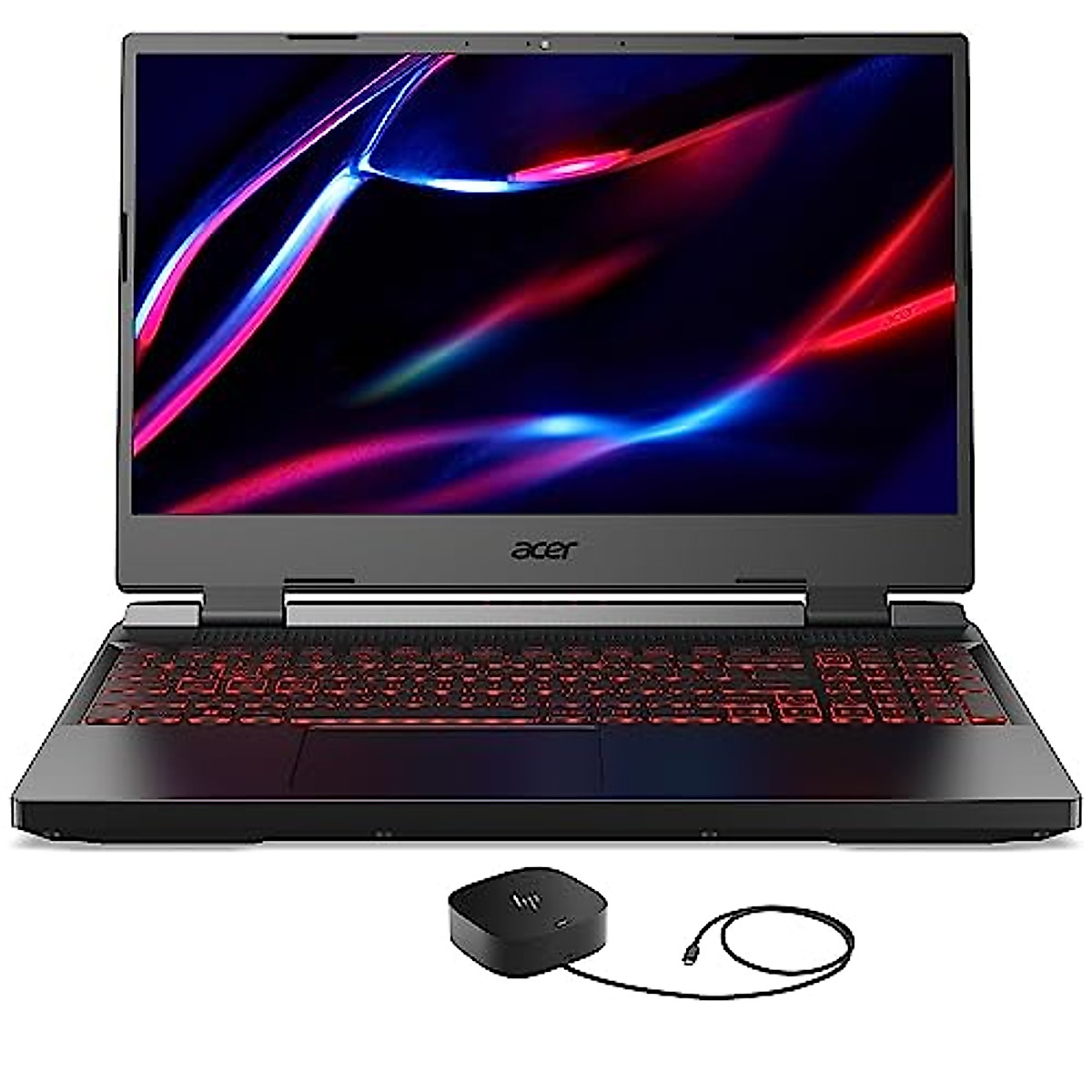 acer Nitro 5-AN515 Gaming & Entertainment Laptop (AMD Ryzen 7 6800H 8-Core, 64GB DDR5 4800MHz RAM, 2x2TB PCIe SSD (4TB), GeForce RTX 3070 Ti, 15.6" 165Hz Win 11 Pro) with G5 Essential Dock