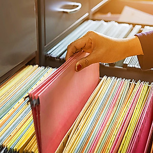 HERKKA Extra Capacity Legal Size Hanging File Folders, 30 Pack Reinforced Legal Size Hanging Folders with Heavy Duty 2 Inch Expansion, Designed for Bulky Files, Medical Charts, Assorted Colors