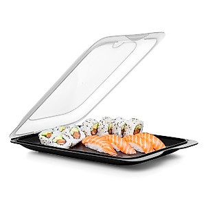 TATAY Cold Cuts & Meats Storage Fresh, BPA Free, Reusables, Stackables, Dishwasher & MWO, Black, 1 Piece, Measures 17 cm x 3.2 cm x 25.2 cm, (1180127)