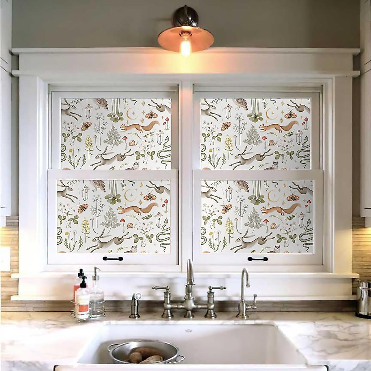 VistaPalette 18"x236" Animals Star Moon Squirrel Leaf Peel and Stick Self Adhesive Wallpaper Removable Contact Paper Stick on Easy Peel Off Wall Paper for Kitchen Bedroom Bathroom Renter