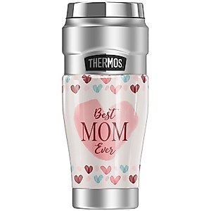 THERMOS Best Mom Ever OFFICIAL STAINLESS KING Stainless Steel Travel Tumbler, Vacuum insulated & Double Wall, 16oz