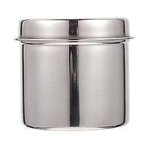 Cotton Ball Jar with Lid Stainless Steel Medical Jar Cotton Swab Container Gauze Container Dental Supplies