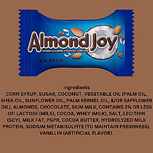Almond Joy Miniature Bars - Coconut and Almond Milk Chocolate Candy – Over 65 Individually Wrapped Pieces – 2-Pound Bulk Pack