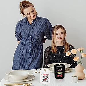 Calm Life Best Mom Ever Candles in Glass, 8.0oz Soy Wax Lavender Vanilla Scented Candles Christmas Mother's Day Gifts for Mom Mother from Daughter Son, 2 Packs